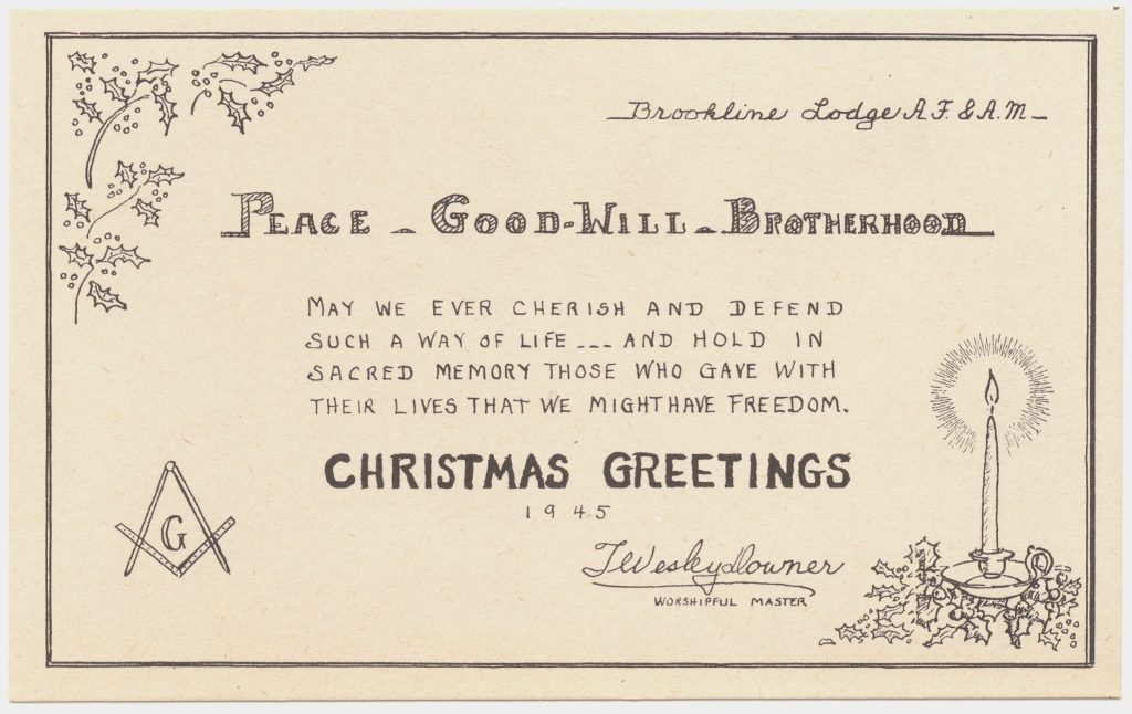 Christmas on the Home Front: Masonic Christmas cards in World War I and ...