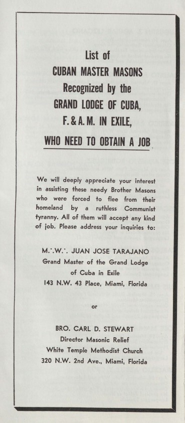 A Helping Hand: The Grand Lodge of Cuba in Exile - Scottish Rite ...